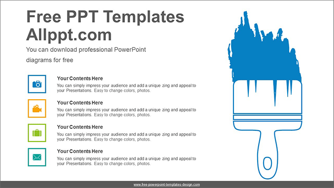 Paint brush list PowerPoint Diagram Template - Slidesgo templates