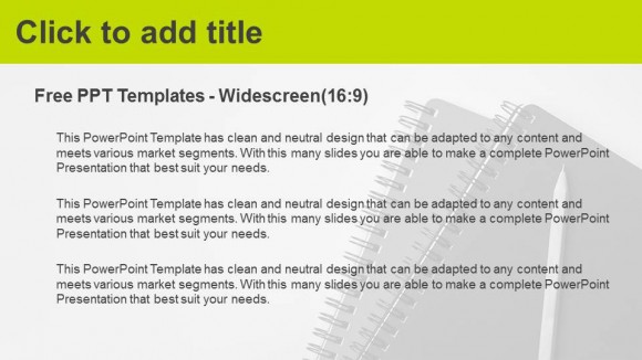 Pencil and Note Books PowerPoint Templates - Powerpoint and google ...