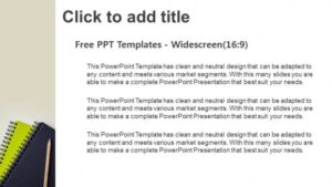 Pencil and Note Books PowerPoint Templates - Slidesgo templates