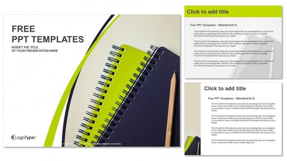 Pencil and Note Books PowerPoint Templates - Slidesgo templates