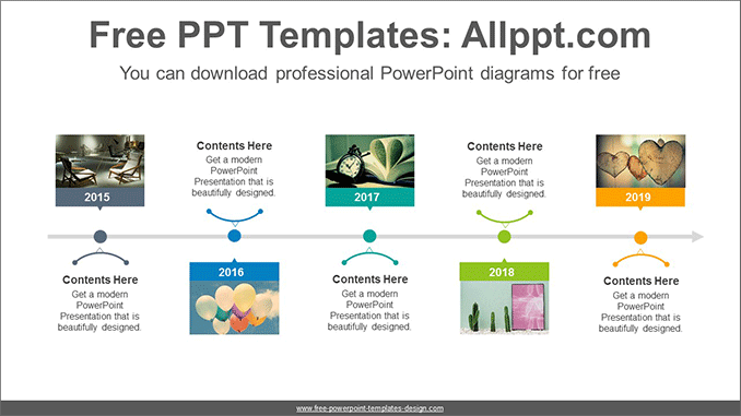 Photos format timeline PowerPoint Diagram Template - Powerpoint and ...