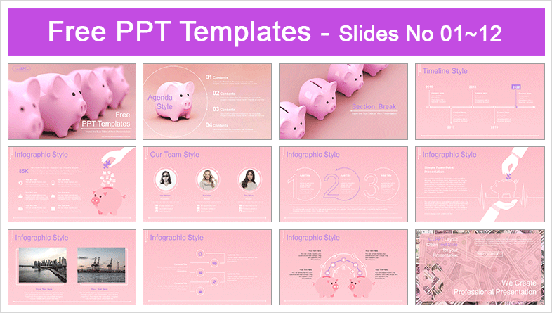 Pink Piggy Bank PowerPoint Templates - Slidesgo templates Pink Piggy Bank PowerPoint Templates - Slidesgo templates
