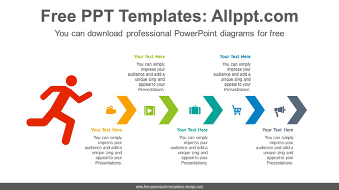 Progress running man PowerPoint Diagram Template - Powerpoint and ...