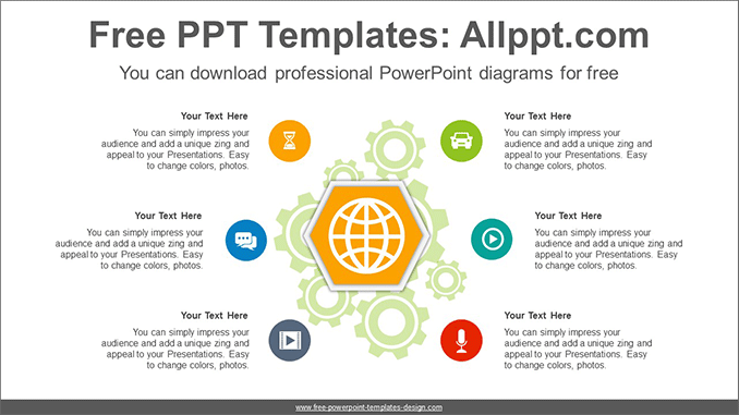 Radial circle gears PowerPoint Diagram Template - Slidesgo templates Radial circle gears PowerPoint Diagram Template - Slidesgo templates