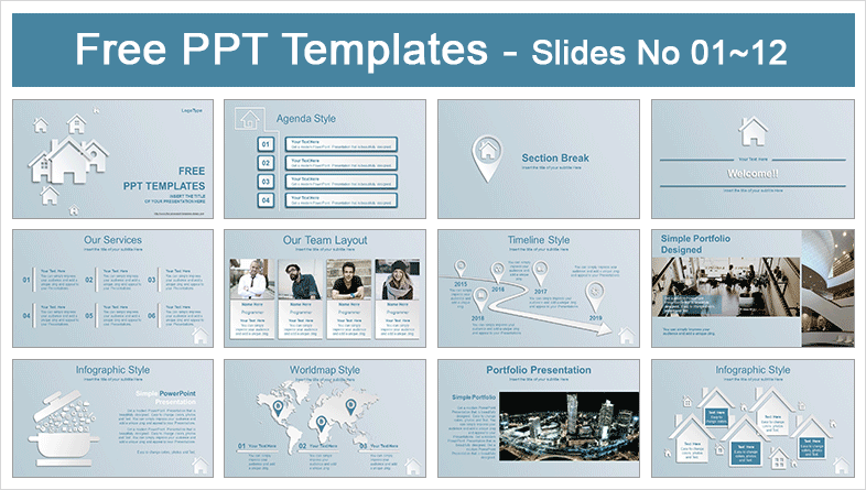 Real Estate House Ions PowerPoint Template - Powerpoint and google ...