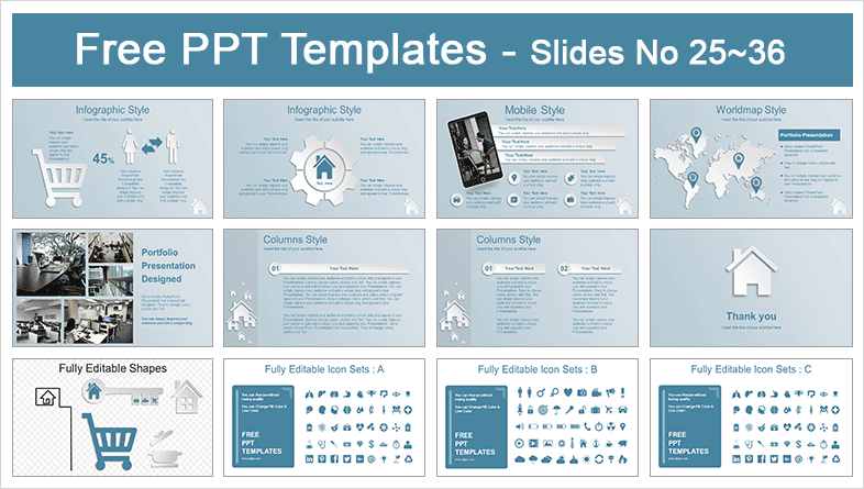 Real Estate House Ions PowerPoint Template - Powerpoint and google ...