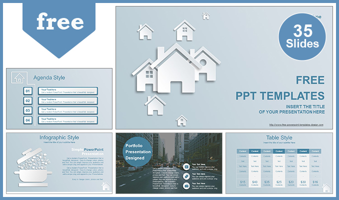 Real Estate House Ions PowerPoint Template - Slidesgo templates