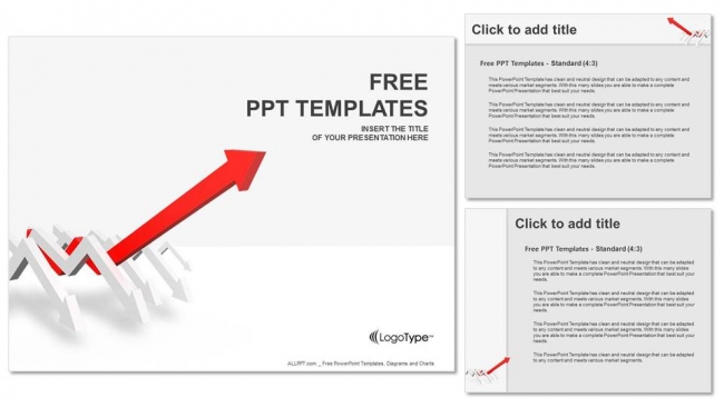 Red arrow leads the race PowerPoint Templates - Slidesgo templates