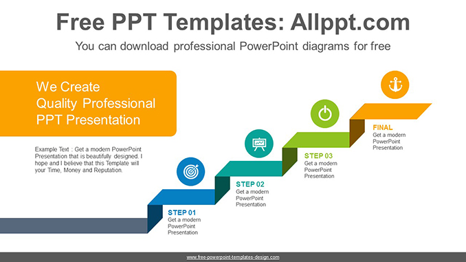 Ribbon stair PowerPoint Diagram Template - Powerpoint and google slides ...