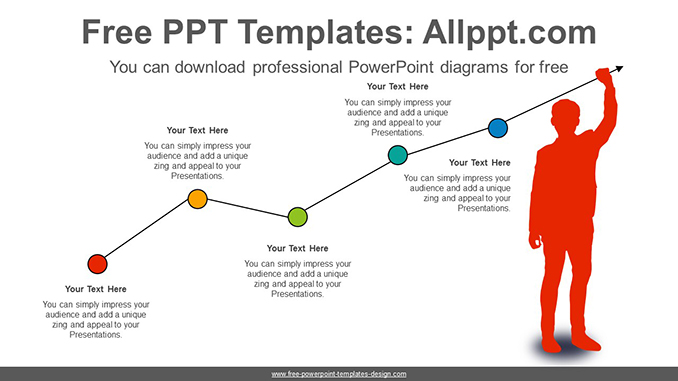 Rising Line Chart PowerPoint Diagram - Powerpoint and google slides ...