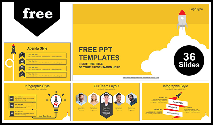 Rocket Launched PowerPoint Template - Slidesgo templates