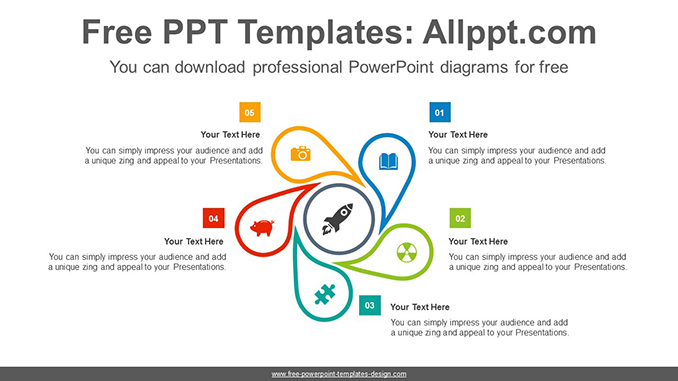 Rotating droplets PowerPoint Diagram Template - Powerpoint and google ...