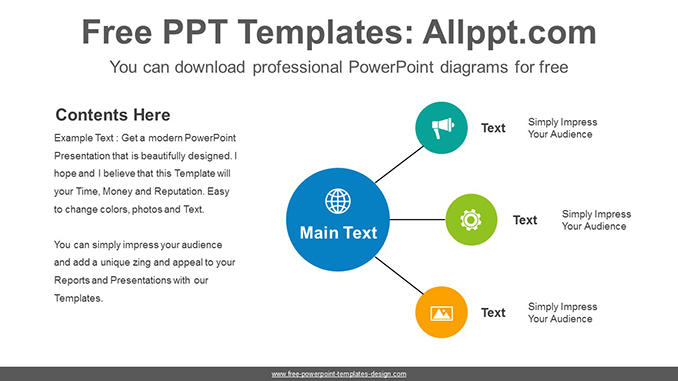Semi radial circles PowerPoint Diagram Template - Slidesgo templates Semi radial circles PowerPoint Diagram Template - Slidesgo templates