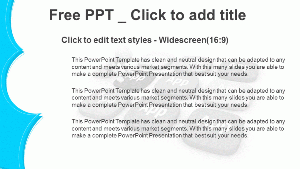 Set of square web buttons PowerPoint Templates - Slidesgo templates
