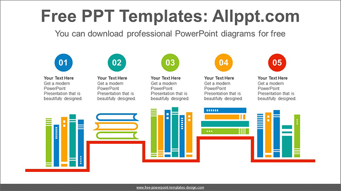 Shelf arranged books PowerPoint Diagram Templates - Slidesgo templates