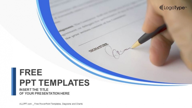 Signing a Document PowerPoint Templates - Slidesgo templates
