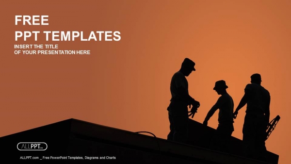Silhouette of construction worker PowerPoint Templates - Slidesgo templates
