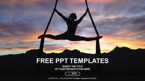 Silhouette of woman doing yoga PowerPoint Templates - Slidesgo templates