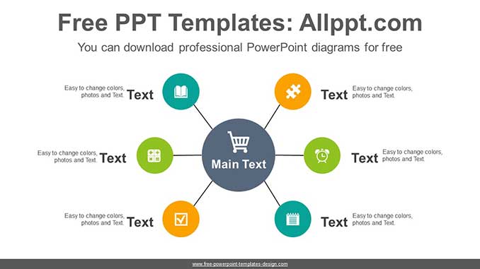Six Radial Circles PowerPoint Diagram - Slidesgo templates Six Radial Circles PowerPoint Diagram - Slidesgo templates