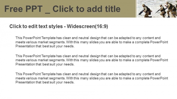 Squad of soldiers in the desert PowerPoint Templates - Powerpoint and ...