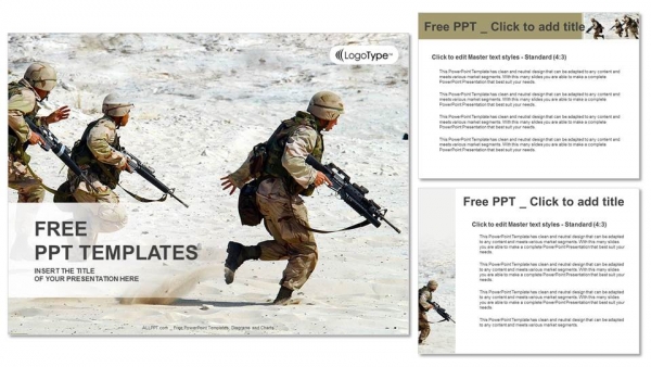 Squad of soldiers in the desert PowerPoint Templates - Slidesgo templates