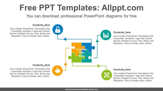 Square Puzzles PowerPoint Diagram - Slidesgo templates