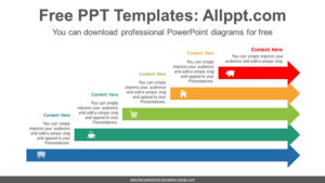 Stacked Horizontal Arrows PowerPoint Diagram Template - Slidesgo templates