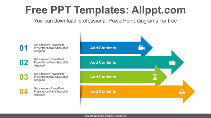 Stacked arrows PowerPoint Diagram Template - Slidesgo templates