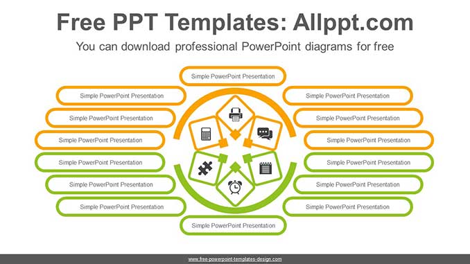 Symmetrical Semi Radial PowerPoint Diagram - Slidesgo templates Symmetrical Semi Radial PowerPoint Diagram - Slidesgo templates
