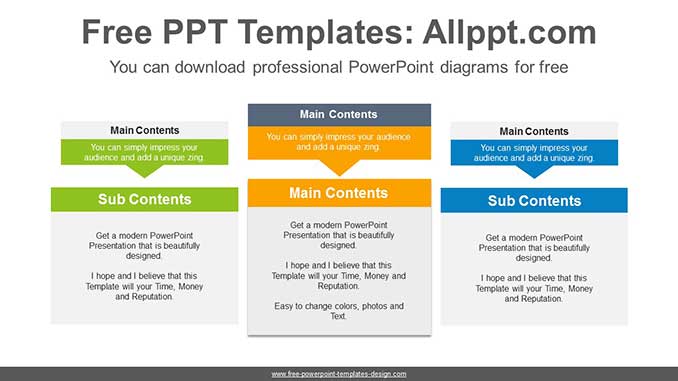 Symmetrical Text Boxes PowerPoint Diagram - Slidesgo templates Symmetrical Text Boxes PowerPoint Diagram - Slidesgo templates