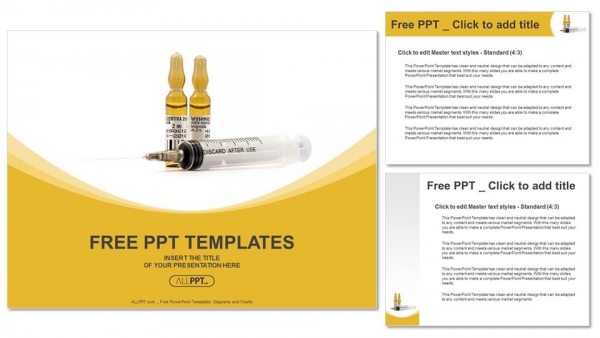 Syringe with needle and brown ampoule PowerPoint Templates - Slidesgo ...