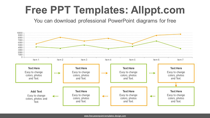 Text box line chart PowerPoint Diagram Template - Slidesgo templates