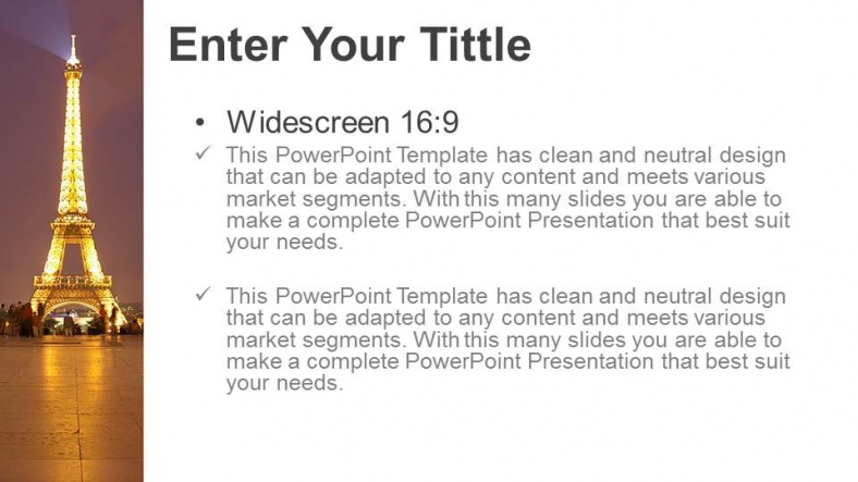 The Eiffel Tower-Recreation PowerPoint Templates - Slidesgo templates