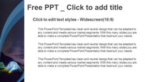 Wild forest landscape of a red deer in the mist PowerPoint Templates ...