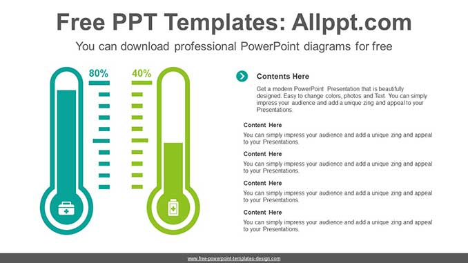 Thermometer Charts PowerPoint Diagram - Slidesgo templates Thermometer Charts PowerPoint Diagram - Slidesgo templates