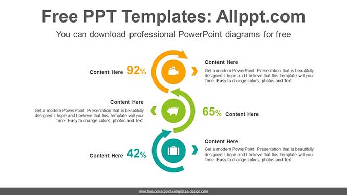 Three Circular Arrow PPT Diagram - Slidesgo templates Three Circular Arrow PPT Diagram - Slidesgo templates