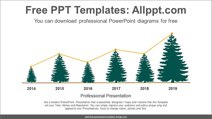 Tree line chart PowerPoint Diagram Template - Slidesgo templates