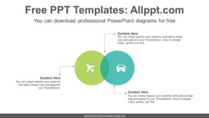 Two circle intersections PowerPoint Diagram Template - Slidesgo templates