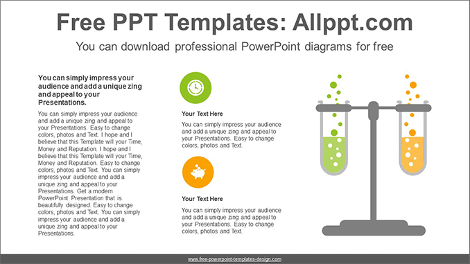 Two test tube PowerPoint Diagram Template - Slidesgo templates