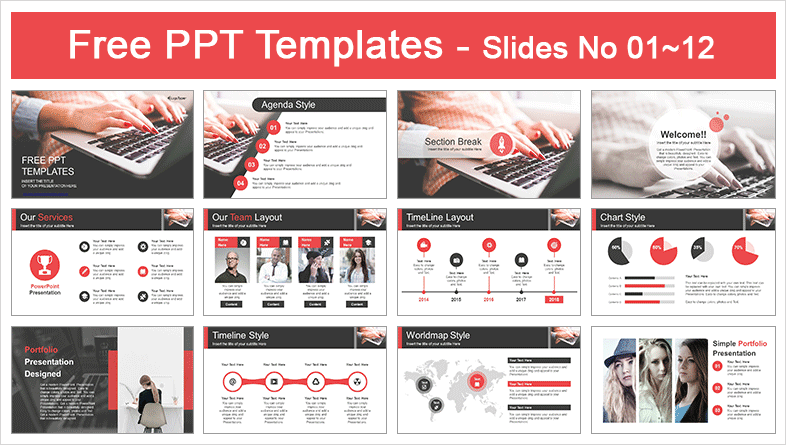 Computer Business Using Laptop PowerPoint Template - Powerpoint and ...