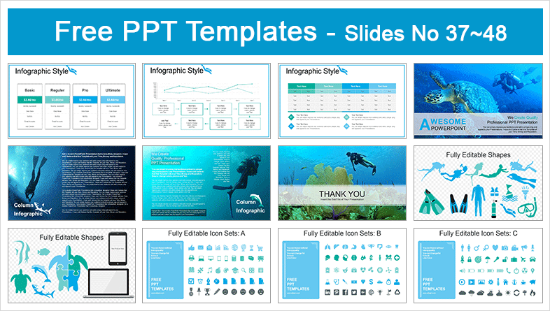 Underwater Scuba Diving PowerPoint Templates - Powerpoint and google ...