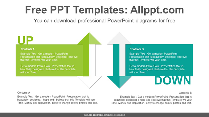 Up-down arrows PowerPoint Diagram Template - Powerpoint and google ...