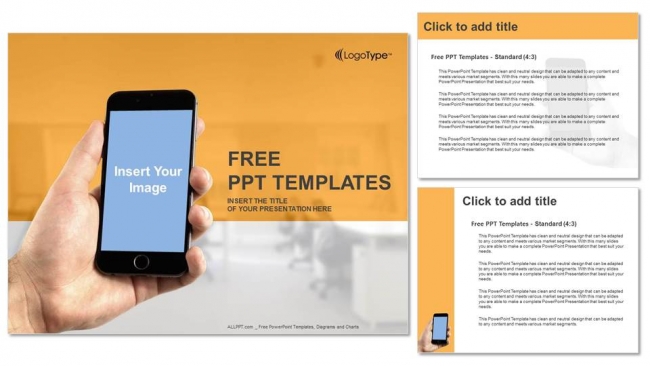 Using a Smart Phone Mockup PowerPoint Templates - Slidesgo templates