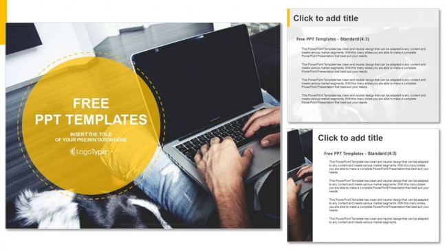 Working On Laptop PowerPoint Templates - Slidesgo templates