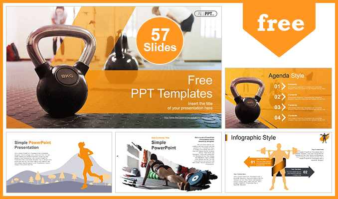 Workout with Kettle Bell PowerPoint Templates - Slidesgo templates