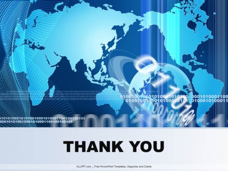 World Map In Blue PowerPoint Template Design - Slidesgo templates