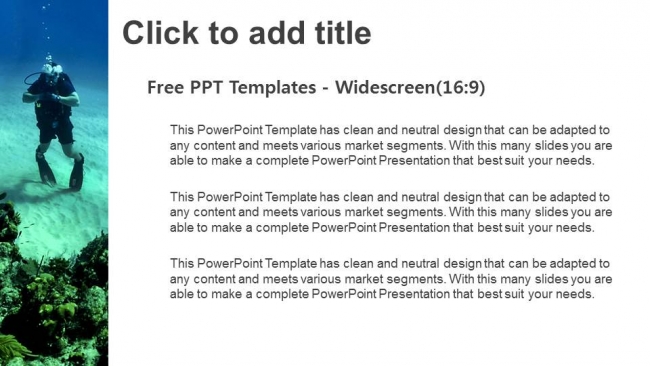 Young Man Scuba Diver-Sports PPT Templates - Slidesgo templates