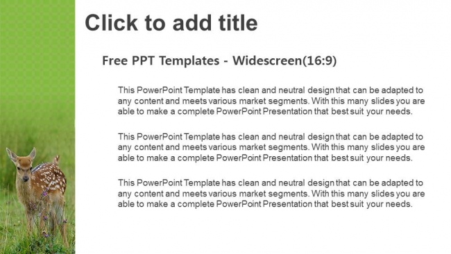 Young sika deer PowerPoint Templates - Slidesgo templates