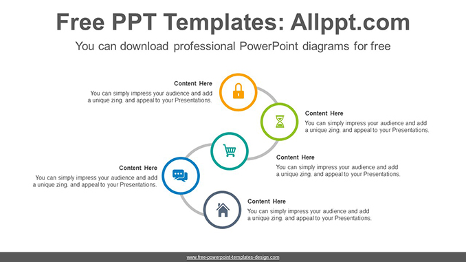 Zigzag curve flow PowerPoint Diagram Template - Slidesgo templates