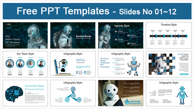 Humanoid Robot Industry PowerPoint Templates - Slidesgo templates
